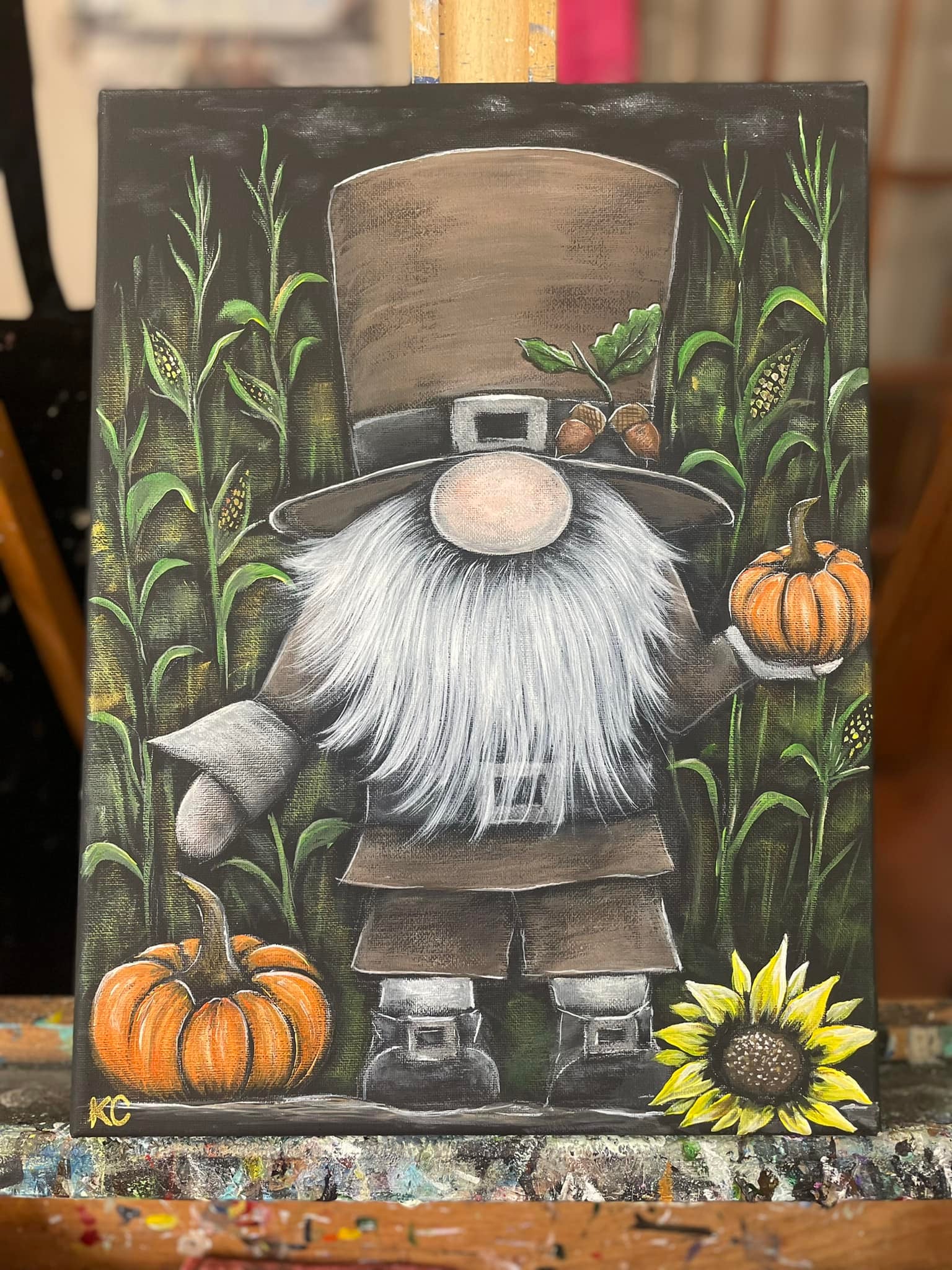 Virtual Painting Class Take Home Kit - Pilgrim Gnome | Casey K. Creations
