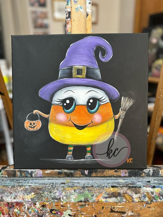 candy corn witch cartoon